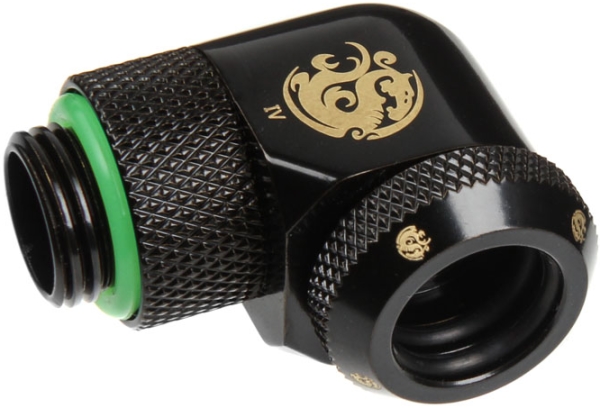 Bitspower Multi-link Adapter 90 Degree G1/4 12mm AD - Rotating, Matt ...