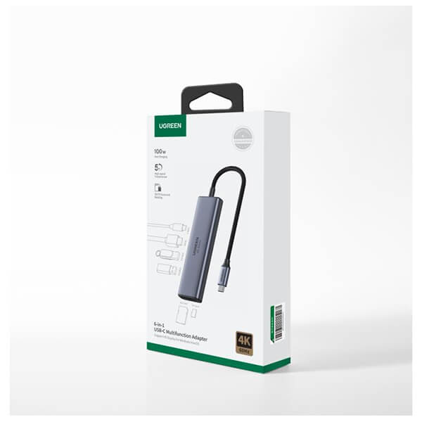 Multi Function Type-c Converter 6-in-1 With PD Ugreen Cm511 60384 - Usb hub (PER.664860)