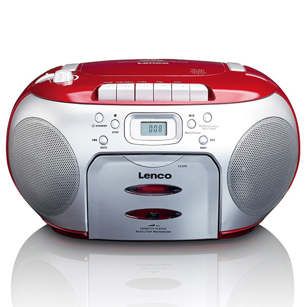 Lenco Scd-420 Portable Stereo FM Radio CD Player AND Cassette RED - Cd ...