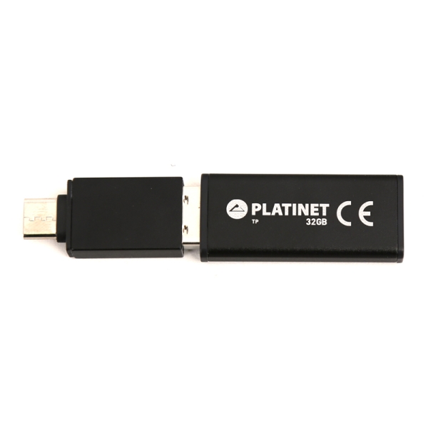 Platinet Pmfec32b Pendrive X-depo 32gb USB 2.0 + Type-c Adapter Black ...