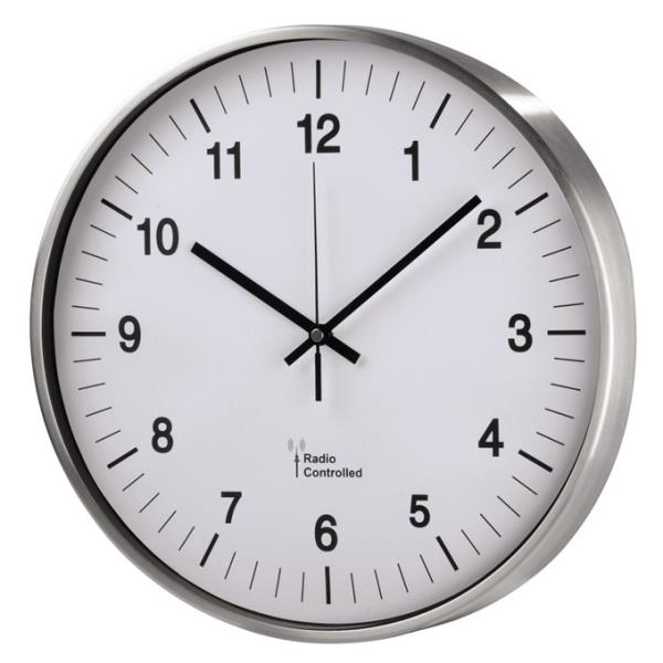 Hama 113977 Ag-340 Radio-controlled DCF Wall Clock Silver - Ρολογια ...