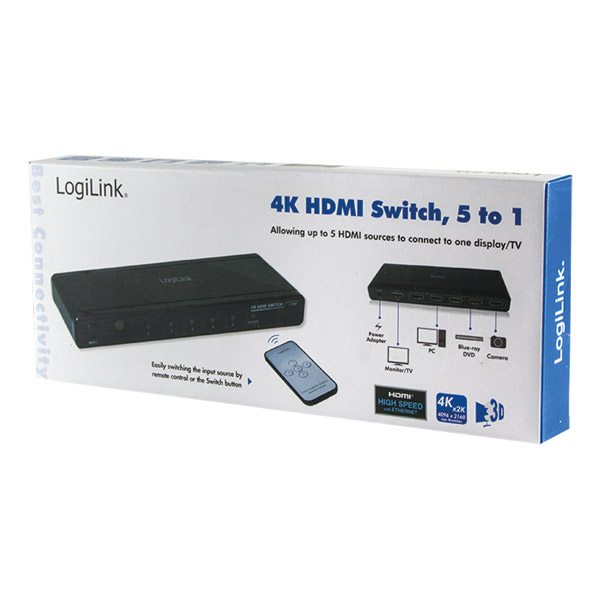 Logilink Hd0013 4K Hdmi Switch 5X1 With Remote Control - Converters ...