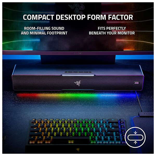Razer Leviathan V2 - RGB Gaming Sound BAR - THX Spatial 7.1 Audio ...