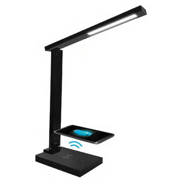 Fosme 17-00115-2 Πορτατιφ LED 6W USB Wireless Charger Μαυρο Αφης ...