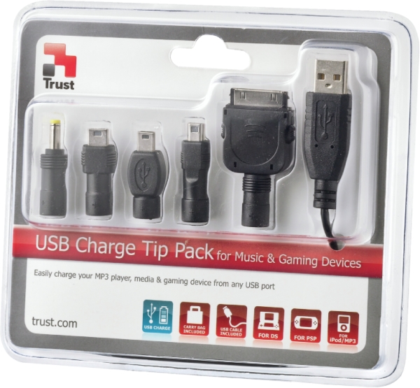 Trust 16571 USB Charge TIP Pack Για Portable Music & Gaming Devices ...