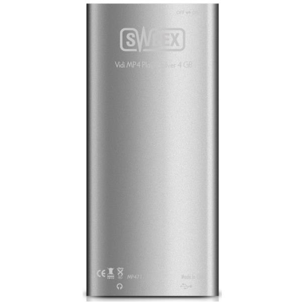 Sweex Vidi MP4 Player Silver 4GB - Mp3 player (PER.803411)