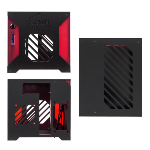 Case Parvum Systems X1.0 Mini-itx Black/red - Κουτια - cases (PER.814955)