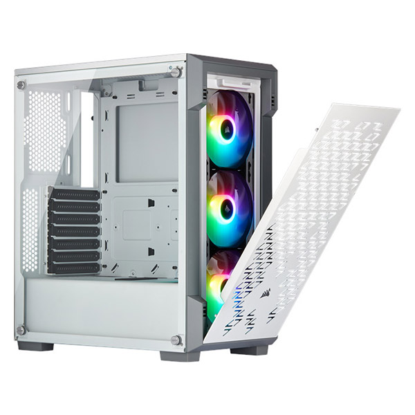 Case Corsair Icue 220t RGB Airflow Tempered Glass Mid-tower Smart White ...