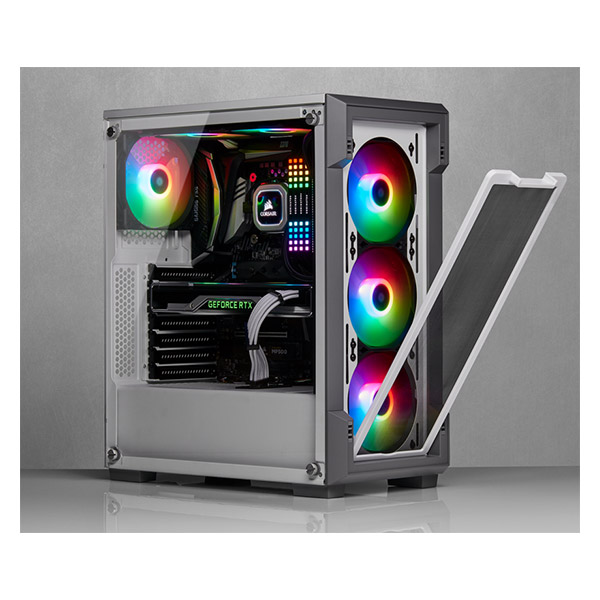 Case Corsair Icue 220t RGB Airflow Tempered Glass Mid-tower Smart White ...