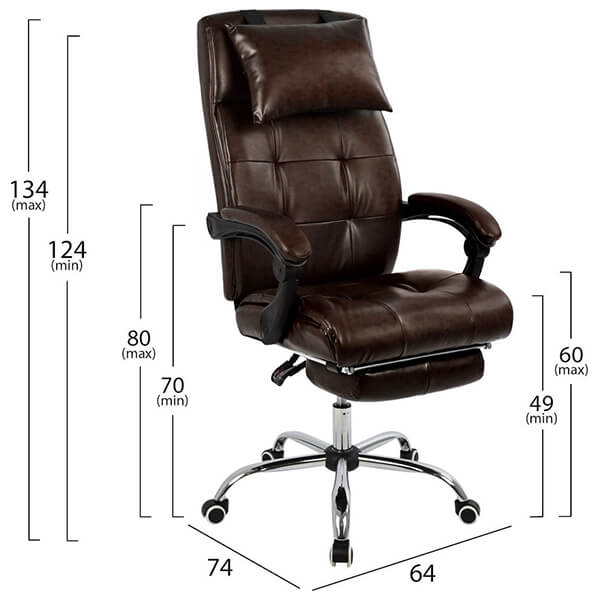 Πολυθρονα Γραφειου Hm1057.09 Synchro Καφε PU - Office chairs (PER.819499)