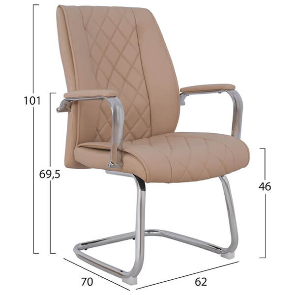 Καρεκλα Walden ΣΕ Χρωμα Εκρου Hm1105.07 2 Τεμαχια - Office chairs (PER ...