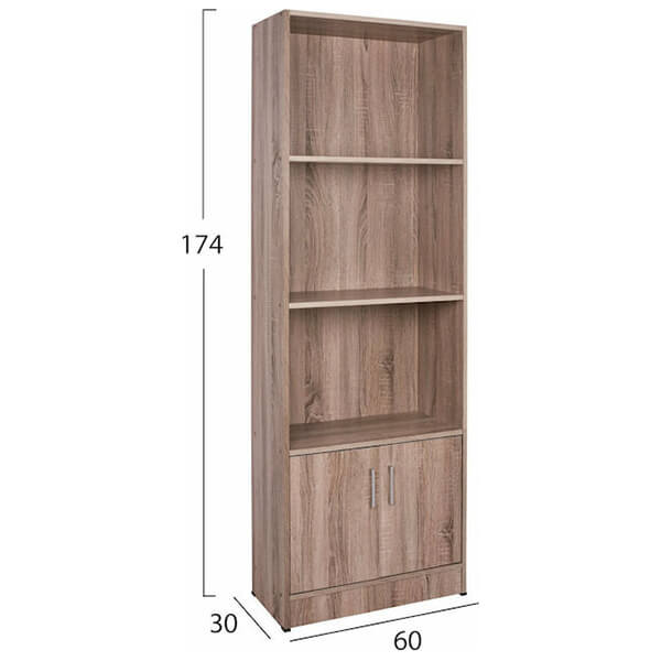 Βιβλιοθηκη Μελαμινης Hayden Hm2269.02 ΣΕ Χρωμα Sonama 60x30x174υεκ ...