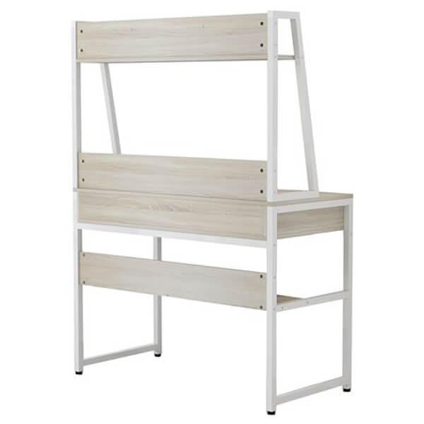 Γραφειο Με Βιβλιοθηκη Sonama & Μεταλλικο Λευκο Σκελετο Hm2390.13 ...