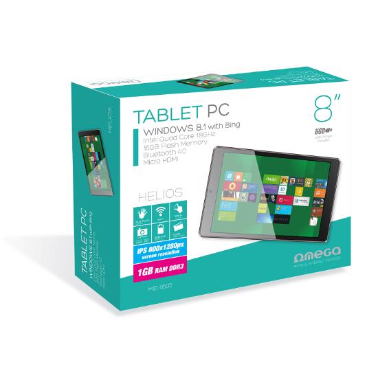 Tablet Omega Mid8505 Helios 8'' IPS Quad Core 16gb Wifi BT Windows 8.1 ...