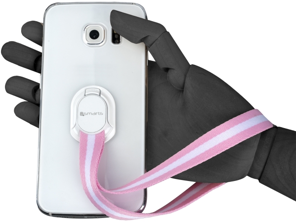 4smarts Loop-guard Wrist Strap For Smartphones White / Pink - White ...