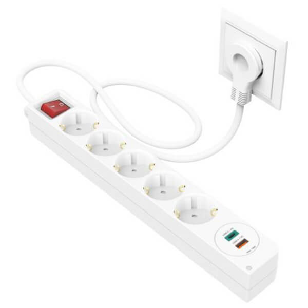 Hama 133758 Power Strip, 5-way, Usb-c/usb-a Socket, Pd/quick Charge Max. 18w, WS - Ηλεκτρικα ...