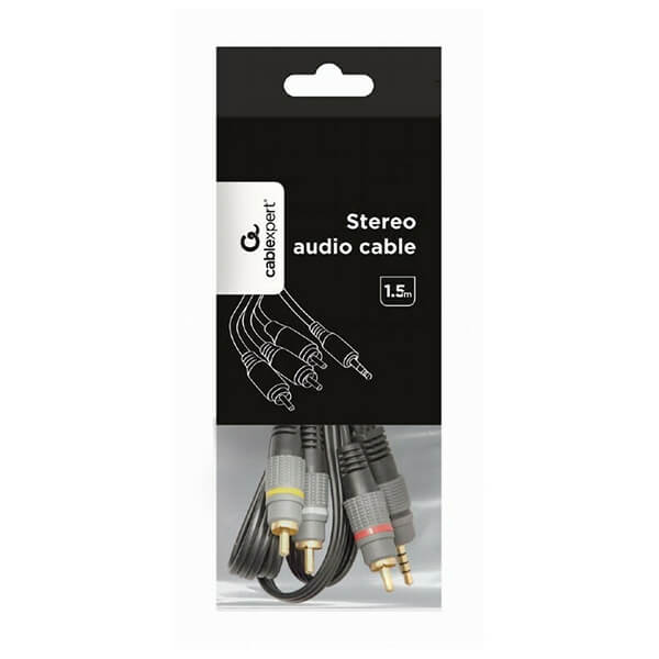 Cablexpert Ccap-4p3r-1.5m 3.5 MM 4-pin TO RCA Audio Cable 1.5 M ...