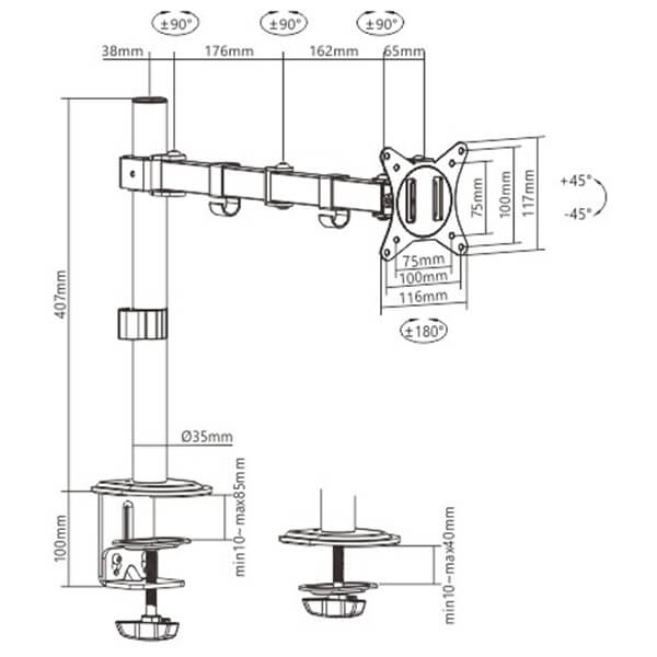 Gembird Ma-d1-01 Βαση Στηριξης Monitor - Βασεις στηριξης monitor (PER ...