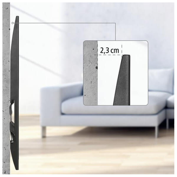 Hama 220813 TV Wall Bracket, Rigid, 191 CM (75) TO 40 KG, Wall Spacing ...