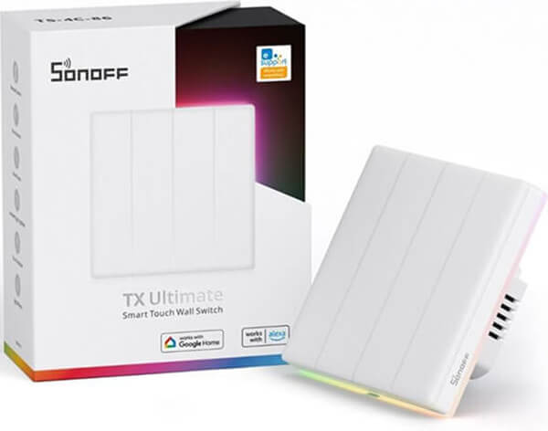 Sonoff T5-4c-86 4 Channel Touch Light Switch Wi-fi White - Smart home ...