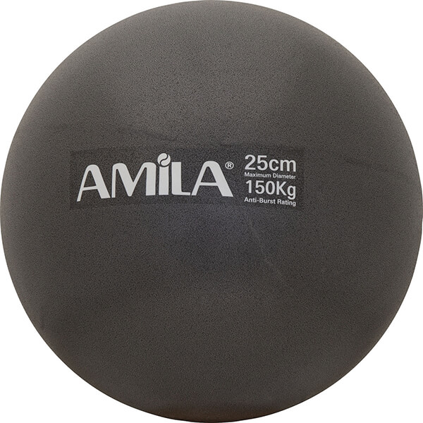 Μπαλα Γυμναστικης Amila Pilates Ball 25cm Μαυρη 95816 - Μπαλες ...