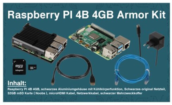 Raspberry Pi4b-4gb Armor/cooling Bundle - Raspberry (PER.222711)