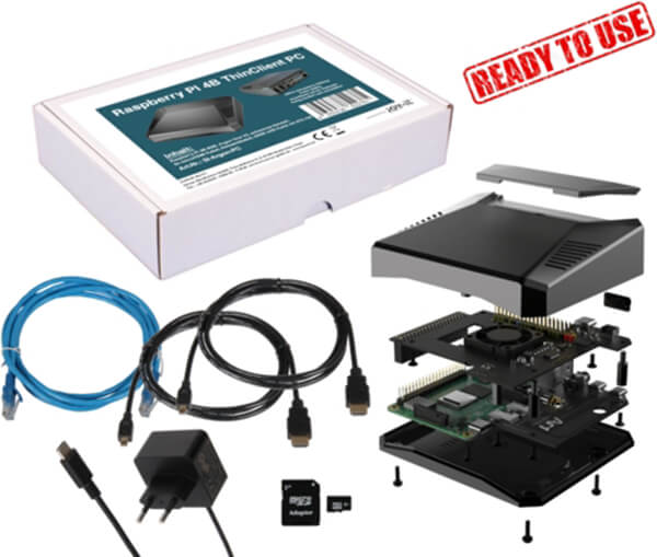 Raspberry PI 4B Thin Client Argon Case V2 Pi4-8gb Bundle - Raspberry (PER.222718)