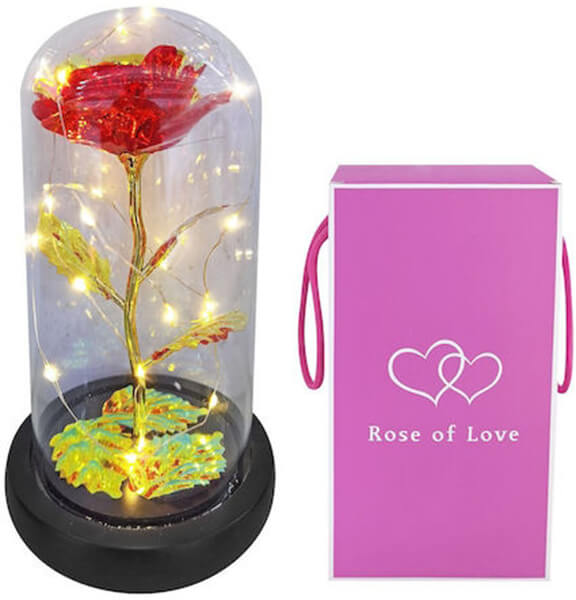 Λουλουδι ΣΕ Γυαλα Με ΦΩΣ 20x11cm - Lifestyle gadgets (PER.223232)