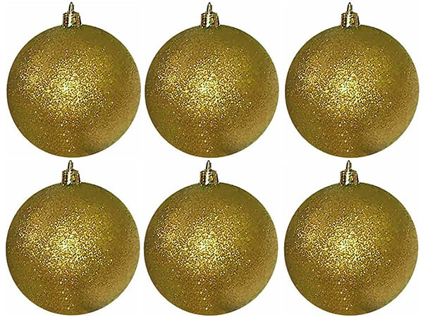 Μπαλα Glitter Πακ=6τεμ Φ6 6CM Χρυση - Lifestyle gadgets (PER.223827)