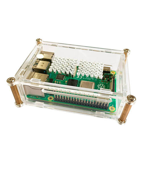 Raspberry PI 4B Case Acrylic - Raspberry (PER.224023)
