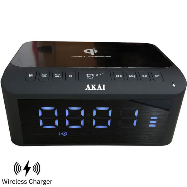 Akai Acrb-1000 Ξυπνητηρι Ασυρματος Φορτιστης ΚΑΙ Ηχειο Bluetooth Με ...