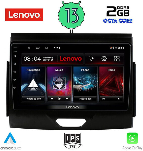 Digital IQ Lenovo LVF 7172_cpa (9") Multimedia Tablet OEM Ford Ranger Mod. 2015-2018 ...