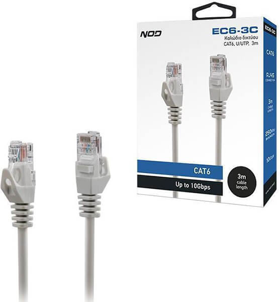 NOD Ec6-3c Καλωδιο Δικτυου Cat6, U/utp, 3M - Καλωδιο δικτυωσης (PER.229580)