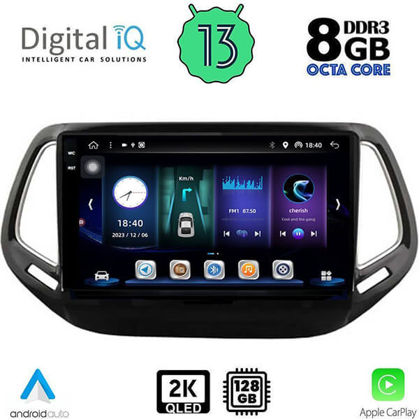 Digital IQ BXD 11278_cpa (10inc) Multimedia Tablet OEM Jeep Compass Mod. 2016-2021 - Car ...