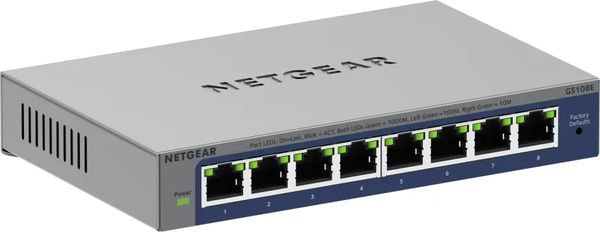 Netgear Gs108e-400eus Managed L2 / L3 8X Gigabit Ethernet Switch ...