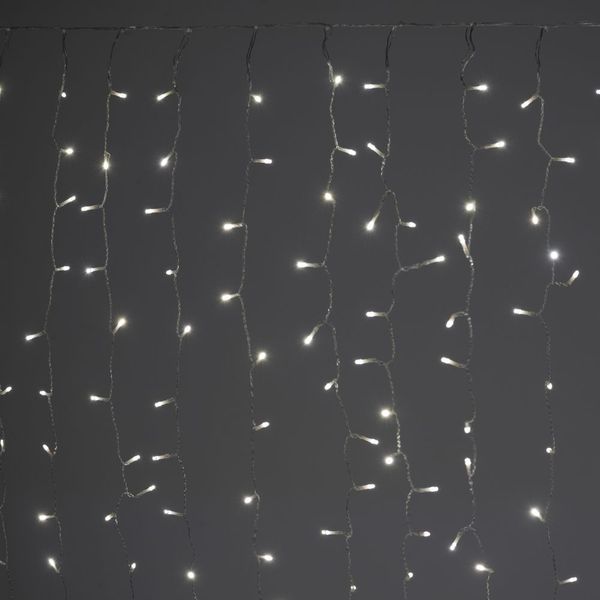 440 LED Κουρτινα Διαφανο Λευκο Επεκτεινομενη Σταθερη 2x2.20metpa Εσωτ ...