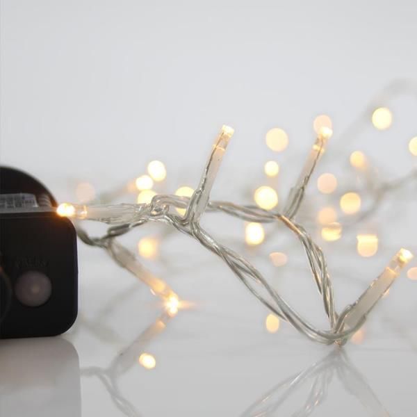 Eurolamp100 Θερμα Λευκα LED 3MM 31V 8 Προγρ.me Μνημη 3Μ Διαφανο Καλ ...