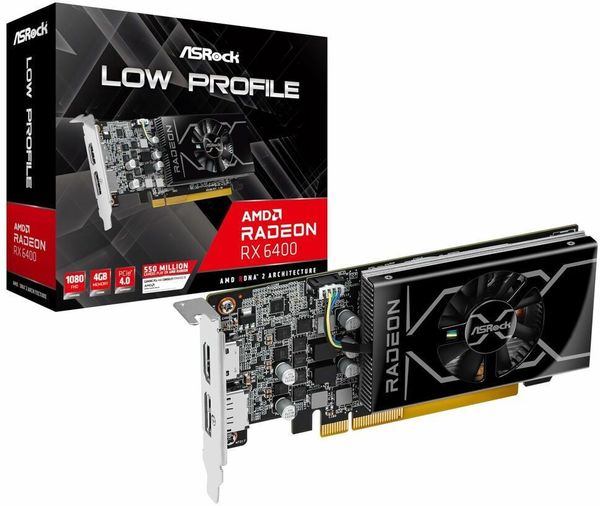 VGA Graphics Card. Asrock RX 6400 LP 4GB - Καρτα γραφικων (PER.260128)