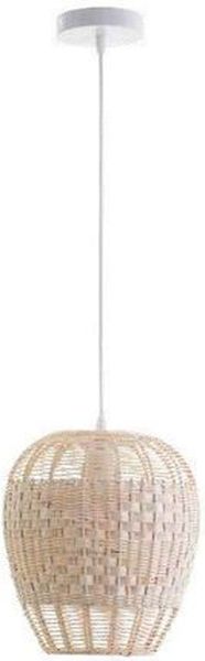 Eurolamp Φωτιστικο Κρεμαστο Μονοφωτο Ε27 Φ25,5x29 Rattan (ψαθινο) Arte ...