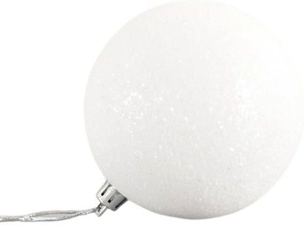 Eurolamp Μπαλα Πλαστικη Λευκη Με Glitter ΣΕΤ 6τμχ 8CM 600-42614 ...