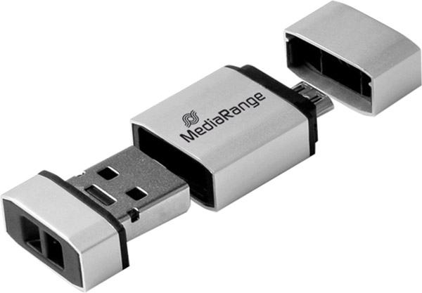Mediarange Mr931 16gb USB 2.0 Nano Flash Drive + Micro USB Adapter (otg ...