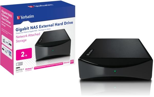 Verbatim 2TB Gigabit NAS External Hard Drive 3.5'' Ethernet ...