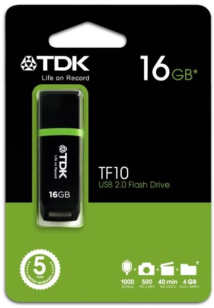 TDK Tf10 16gb Usb2.0 Flash Drive Black - Μνημες usb (PER.556661)