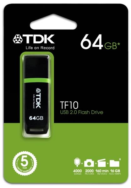 TDK Tf10 64gb Usb2.0 Flash Drive Black - Μνημες usb (PER.556663)