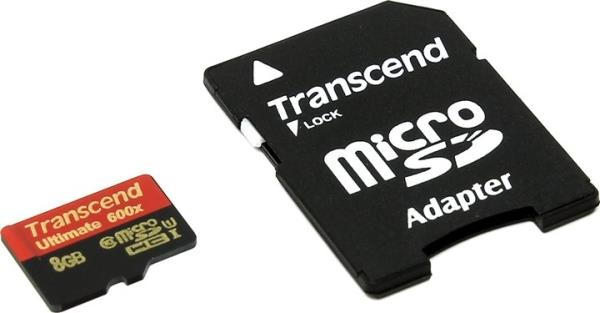 Transcend Ts8gusdhc10u1 8GB Micro Sdhc Class 10 Uhs-i 600x Ultimate With Adapter - Ειδικες ...