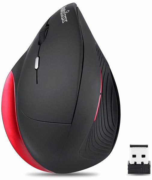 Perixx Perimice-718 Wireless 2.4ghz Ergonomic Vertical Left Hand Mouse ...