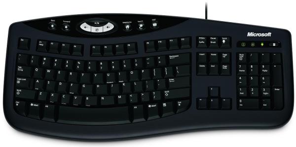 Microsoft Wired Comfort Curve Keyboard 2000 Black EN Retail ...
