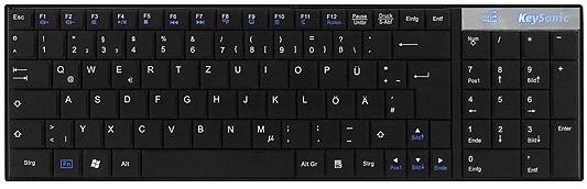 Keysonic Ksk-6000u Super Flat Multimedia Compact Keyboard ...