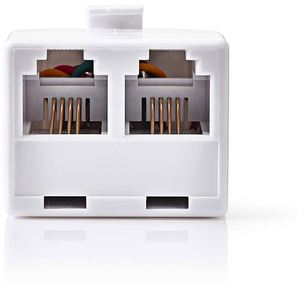 Nedis Tcgp90995wt Telecom Splitter Rj11 Male - 2X Rj11 Female White ...