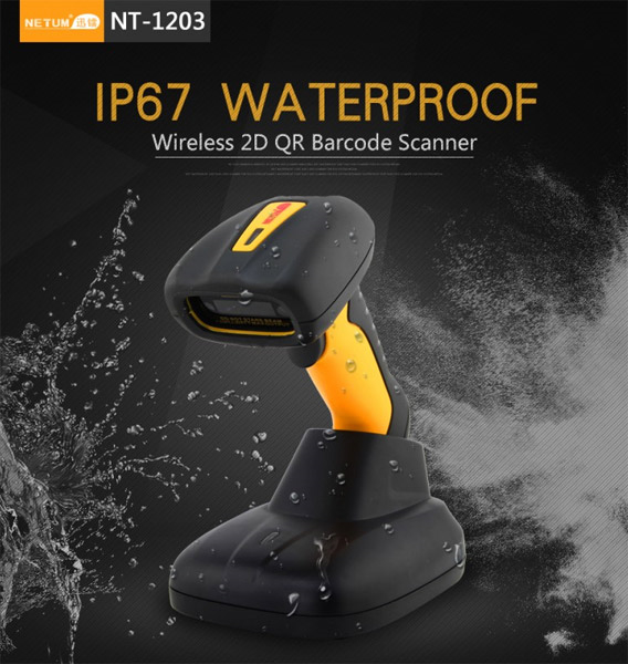 Netum Nt-1203 2D Bluetooth Cmos QR Barcode Scanner Waterproof Ip67 ...